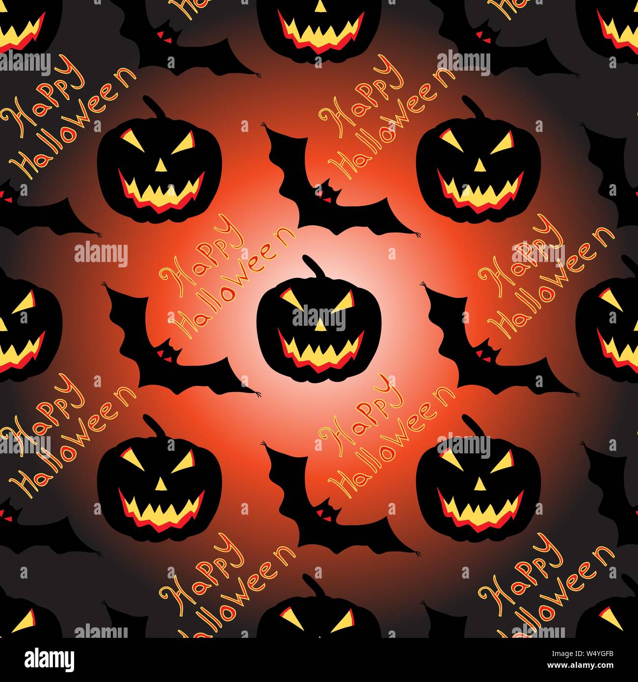 Halloween seamless vector pattern background wallpaper Stock Vector ...