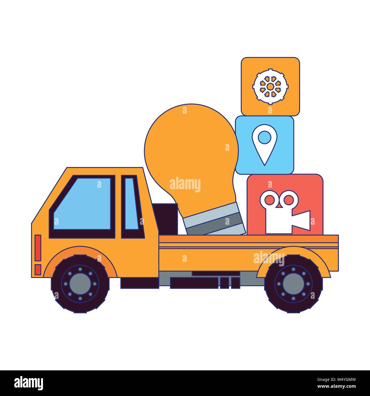 Truck lightbulb Stock Vector Images - Alamy
