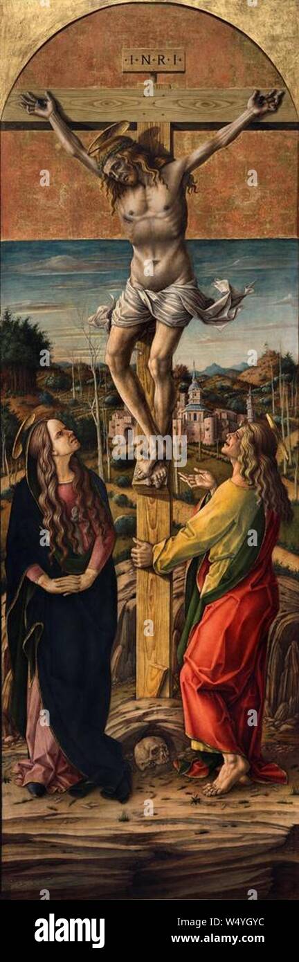 Crivelli, Carlo - Crucifixion with the Virgin and St John the ...