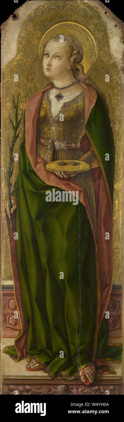 Crivelli, polittico minore di s. domenico, s. lucia Stock Photo - Alamy