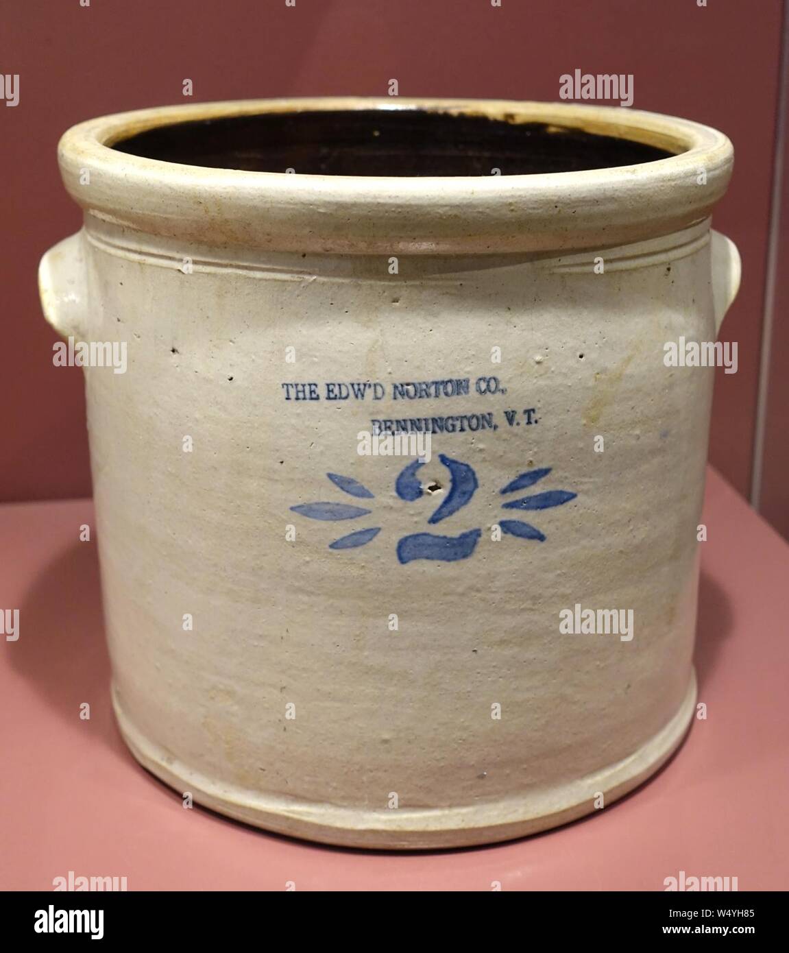 Crock, possibly made by the Jacob Fisher Pottery, Lyons NY, distributed ...