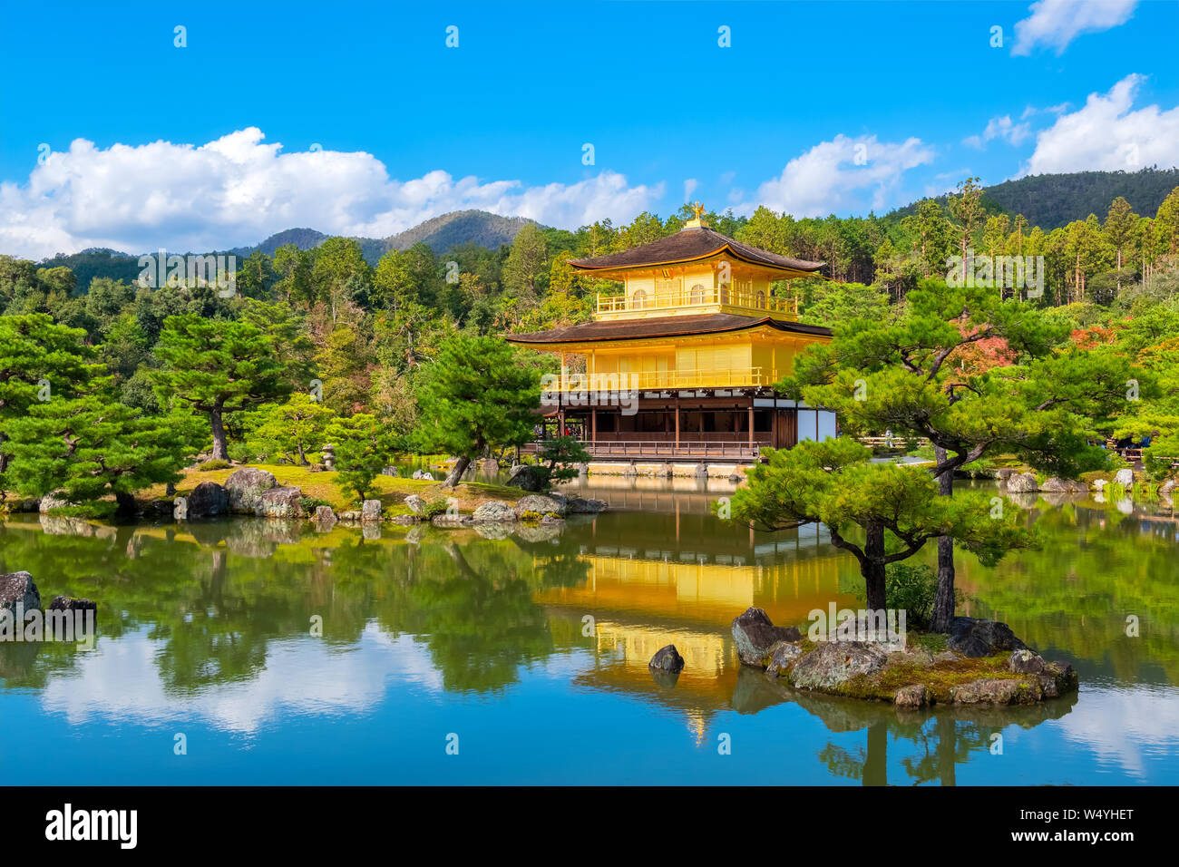 Kyoto, Japan - October 27 2018: The Golden Pavilion - Kinkaku-ji temple ...