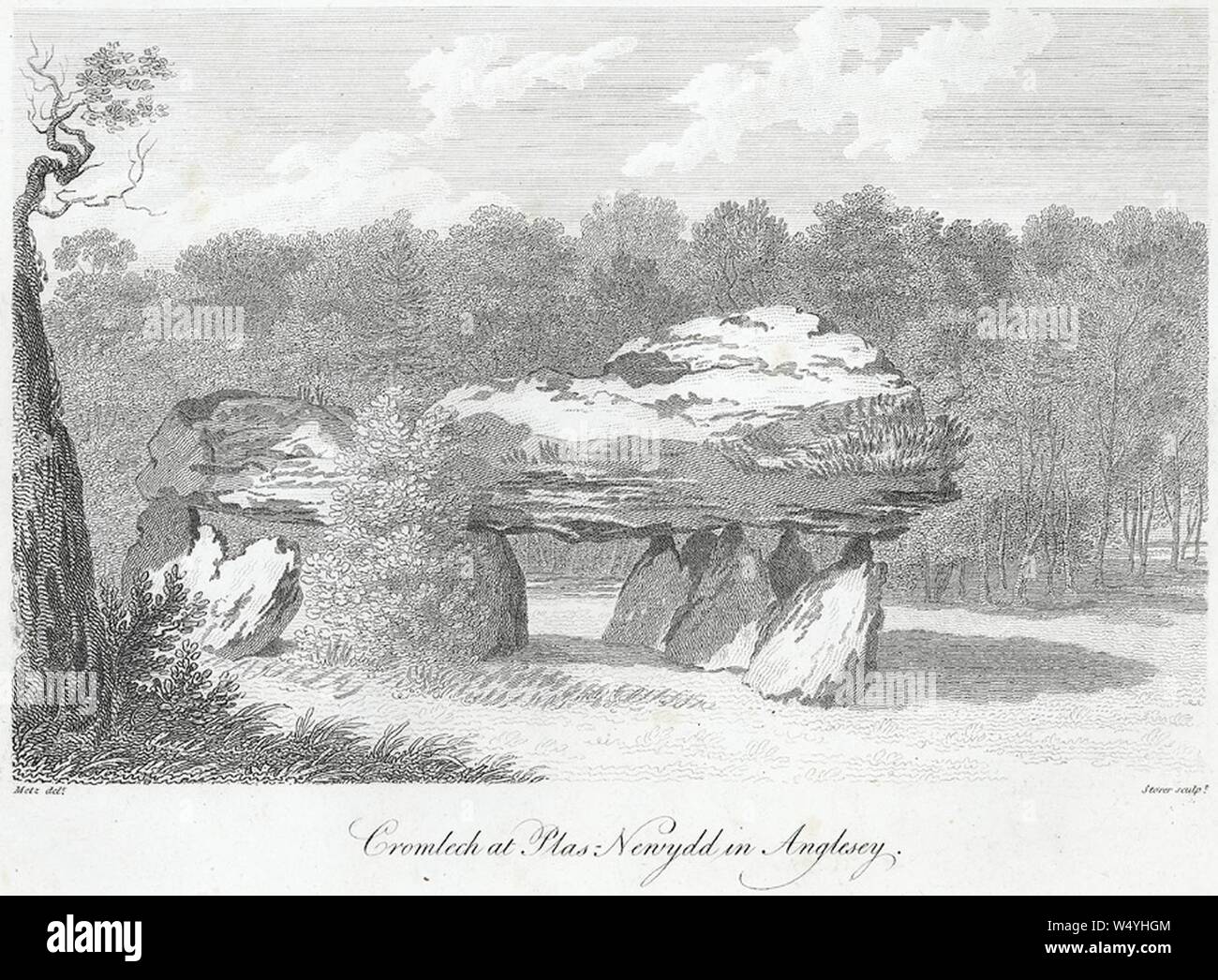 Cromlech at Plas Newydd in Anglesey Stock Photo - Alamy
