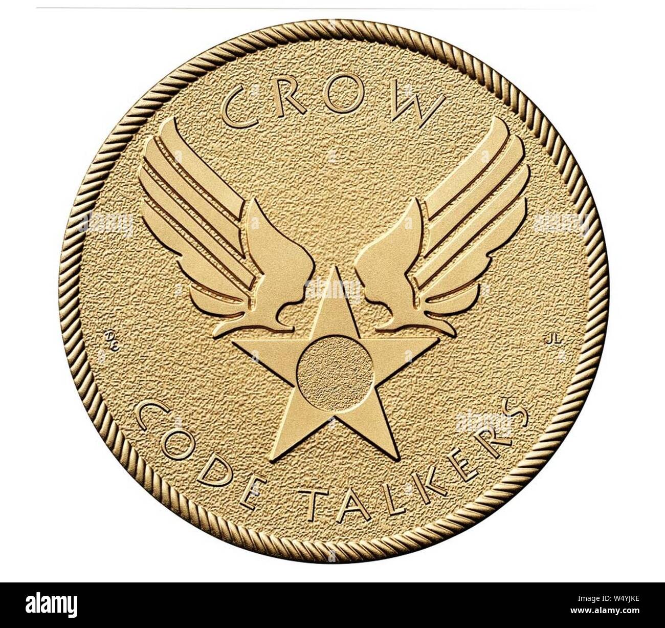 Crow Nation Congressional Gold Medal (front Stock Photo - Alamy
