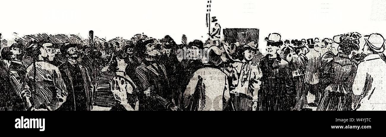 Crowd Gazing Mystery Airship 1896 Stock Photo - Alamy