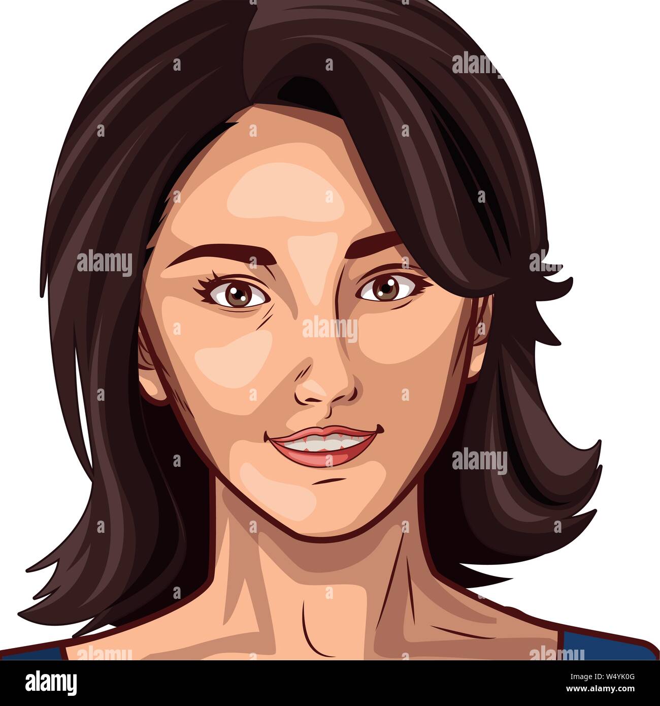 Pop art beautiful woman face cartoon Stock Vector Image & Art - Alamy