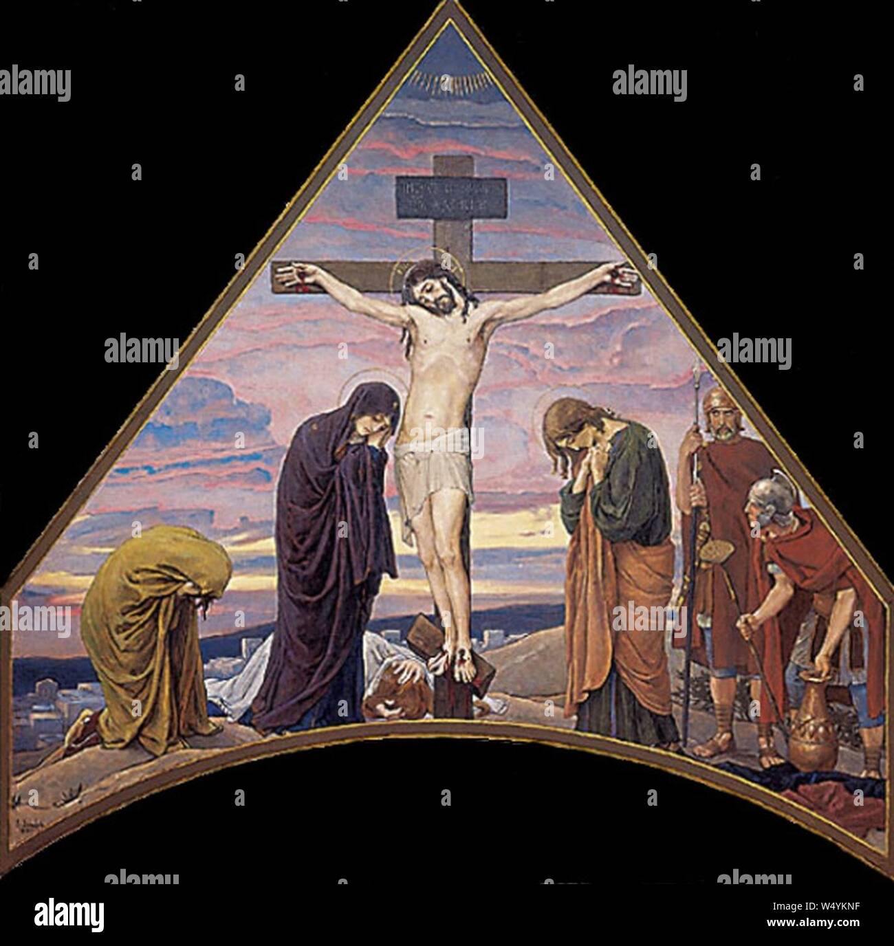 Crucifixion by V.Vasnetsov (1899 GRM Stock Photo - Alamy