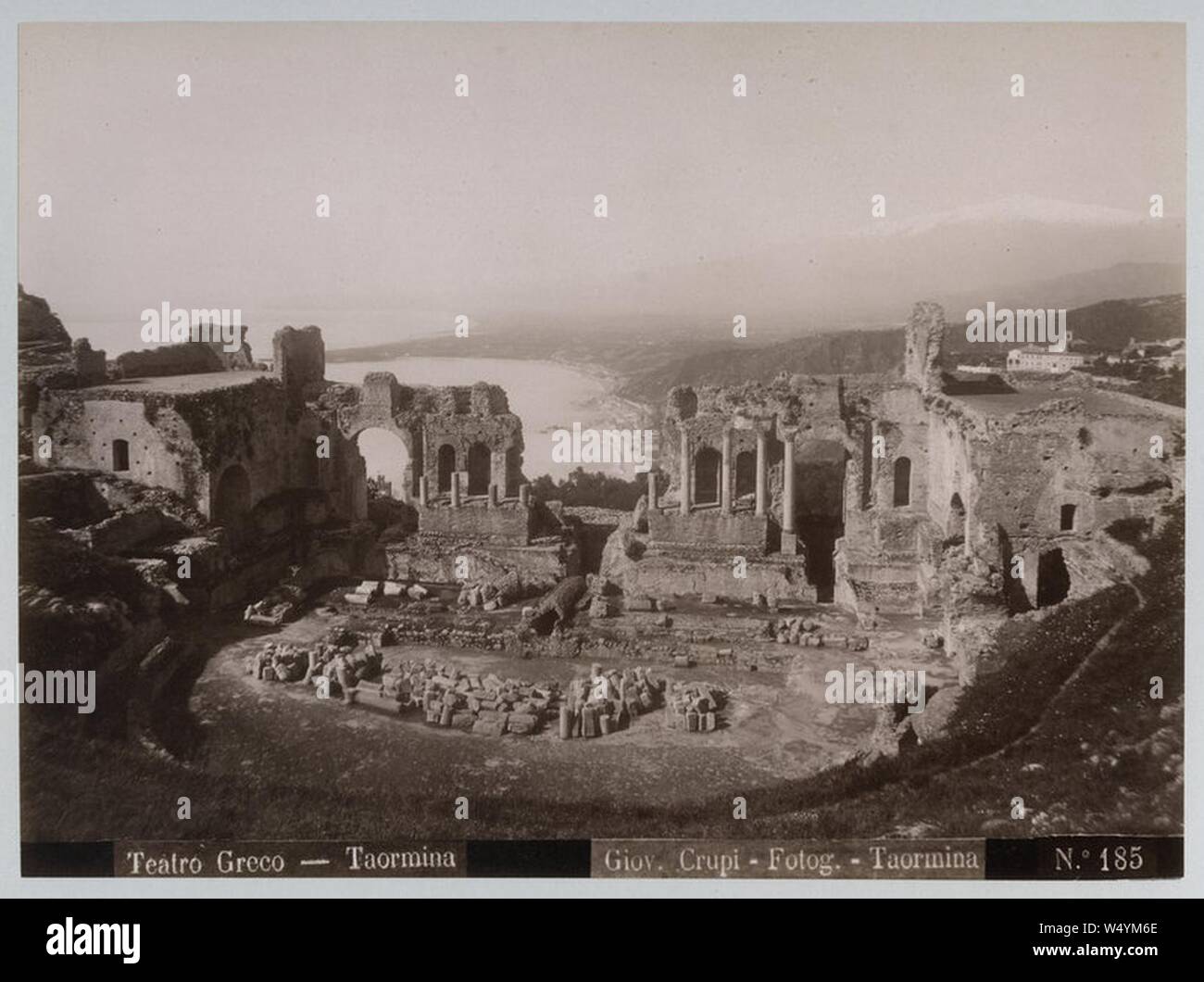 Crupi Giovanni (1849-1925) - n. 0185 - Teatro Greco - Taormina Stock ...