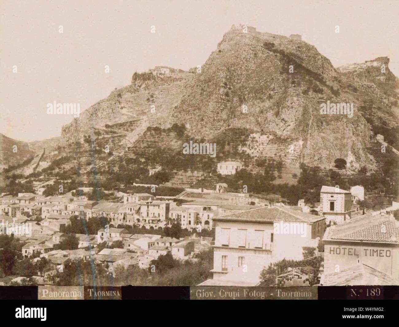 Crupi, Giovanni (1849-1925) - n. 189 - Panorama - Taormina Stock Photo ...