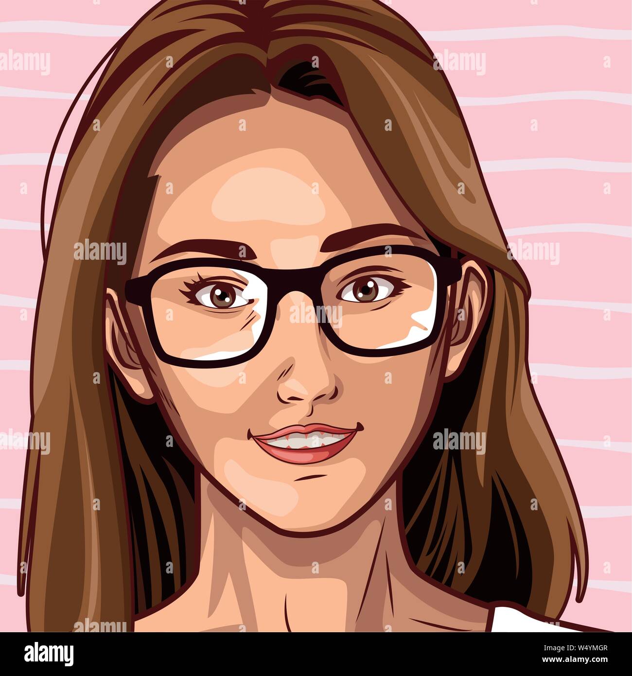 Pop art beautiful woman face cartoon Stock Vector Image & Art - Alamy