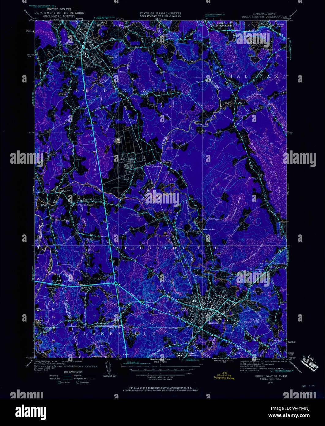 Map Of Bridgewater High Resolution Stock Photography and Images - Alamy