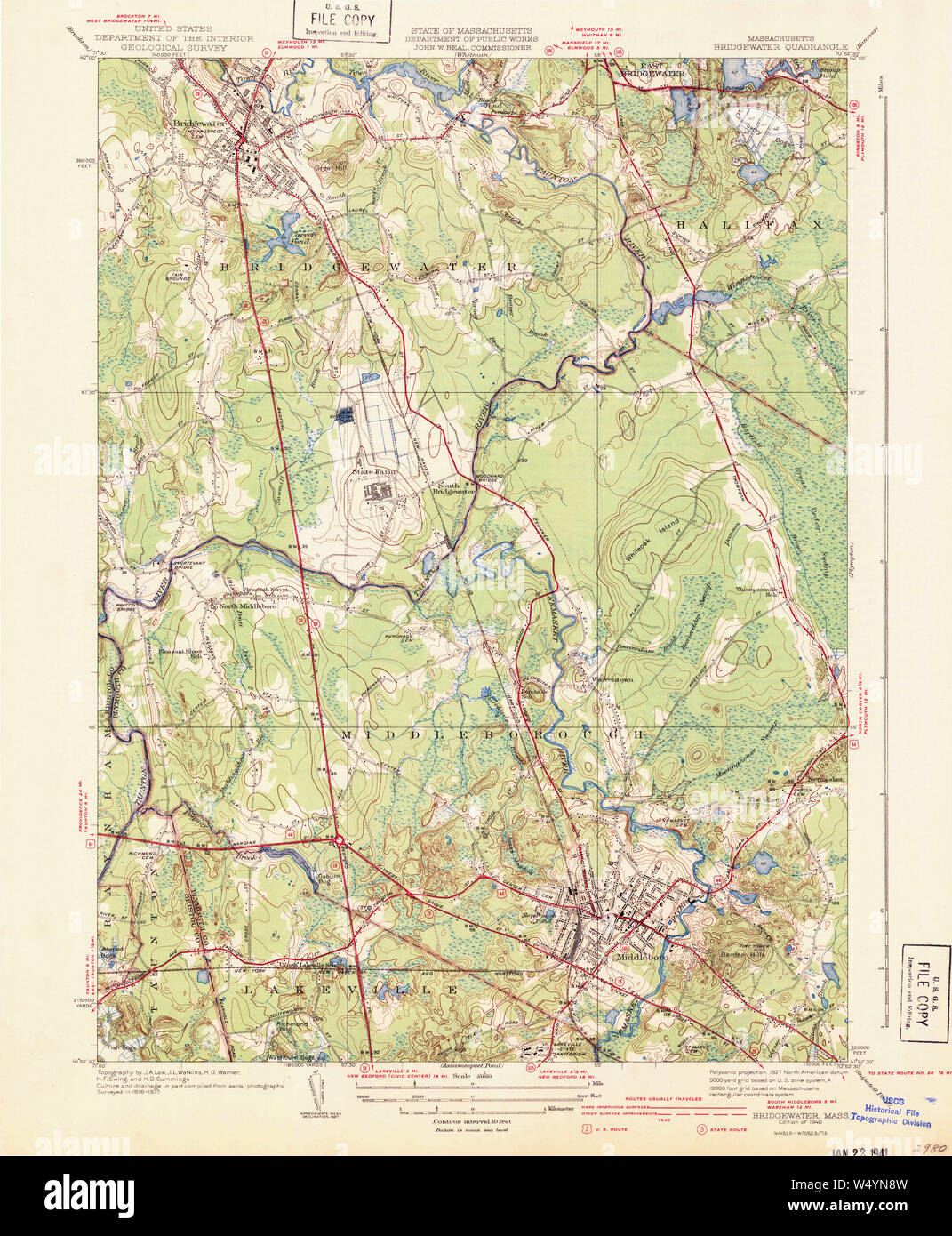 Map of bridgewater hi-res stock photography and images - Alamy