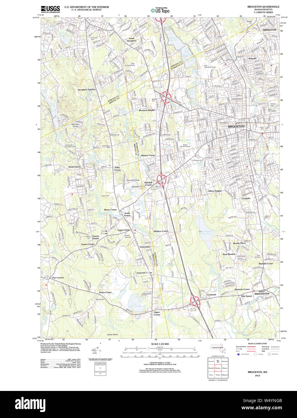Massachusetts USGS Historical Topo Map MA Brockton 20120606 TM ... Massachusetts USGS Historical Topo Map MA Brockton 20120606 TM ...