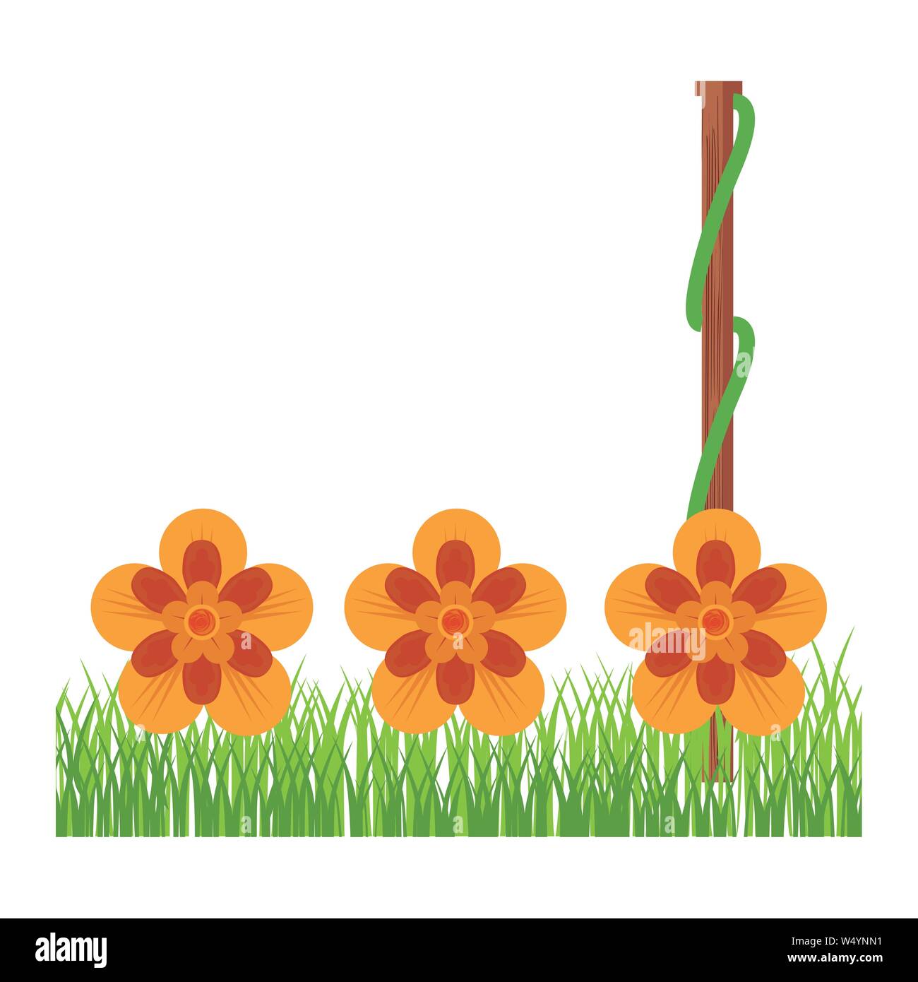 flowers tropical spring floral cartoon Stock Vector Image & Art - Alamy