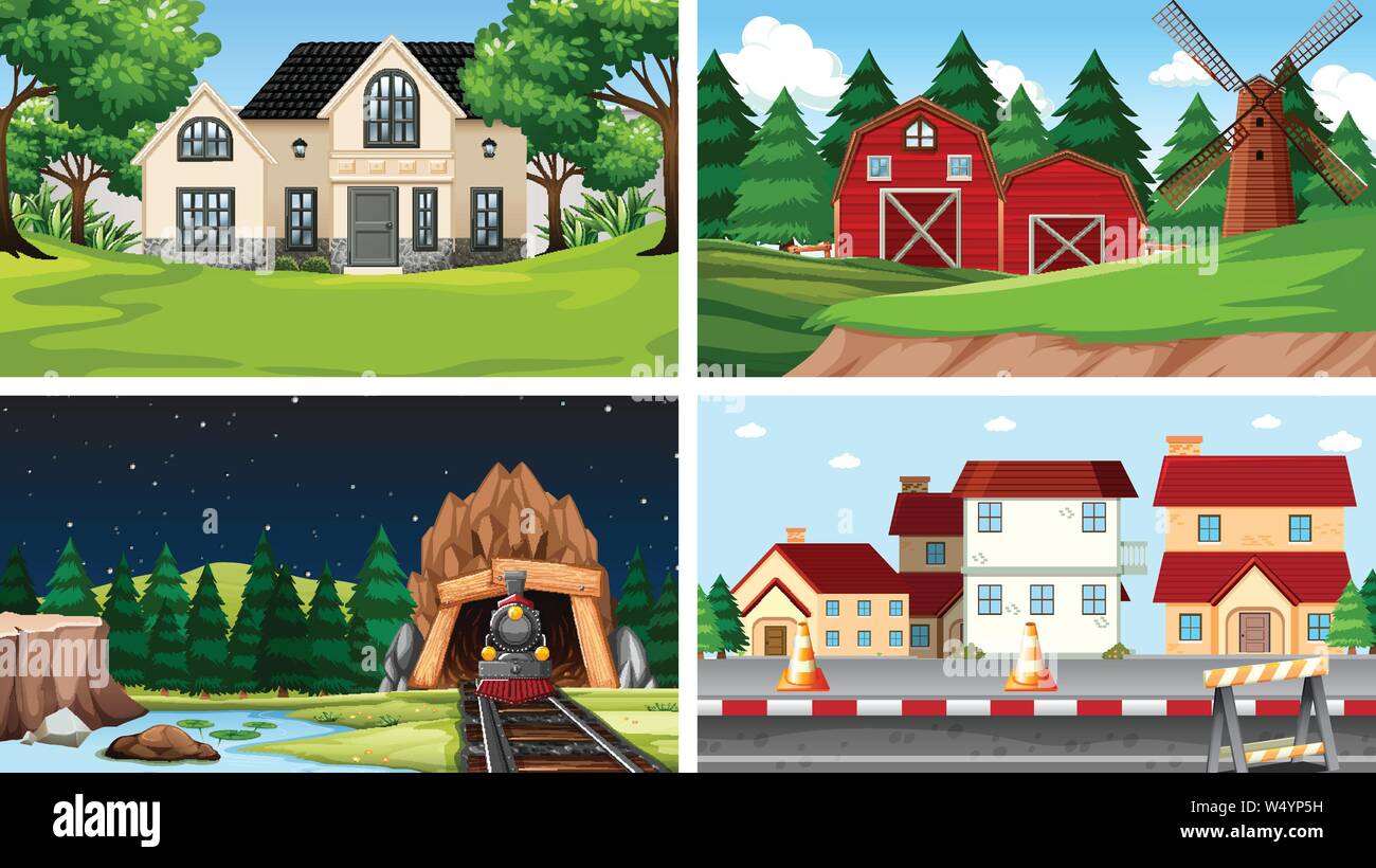 Set of different backgrounds illustration Stock Vector Image & Art - Alamy