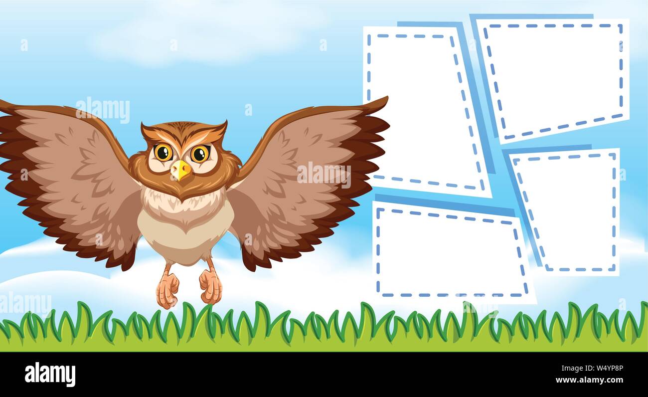 Owl border Stock Vector Images - Alamy