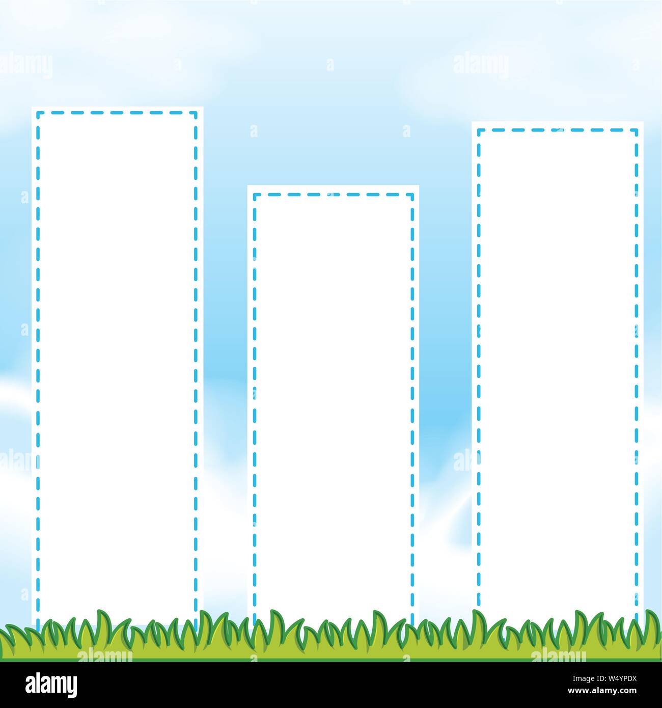 Three blank frames sky theme illustration Stock Vector Image & Art - Alamy