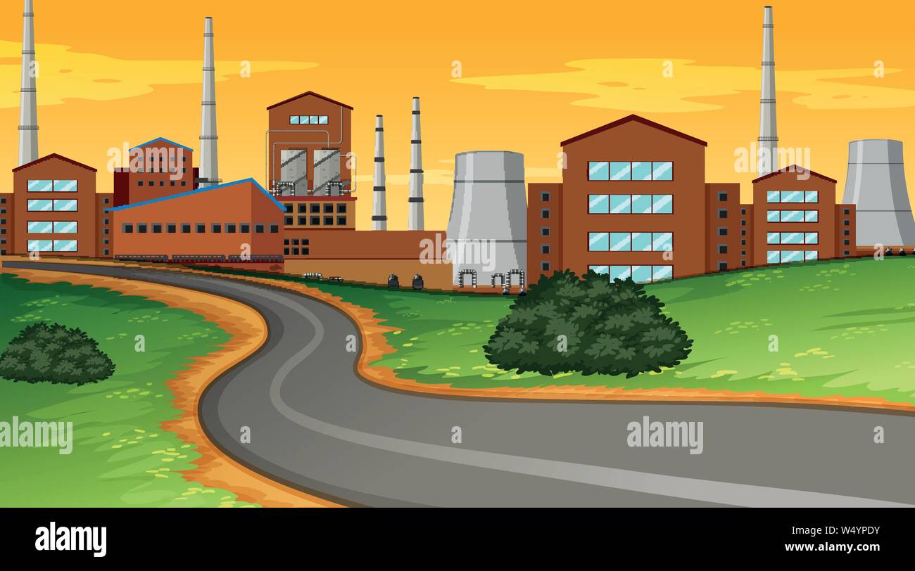 Nature scene landscape template illustration Stock Vector Image & Art ...