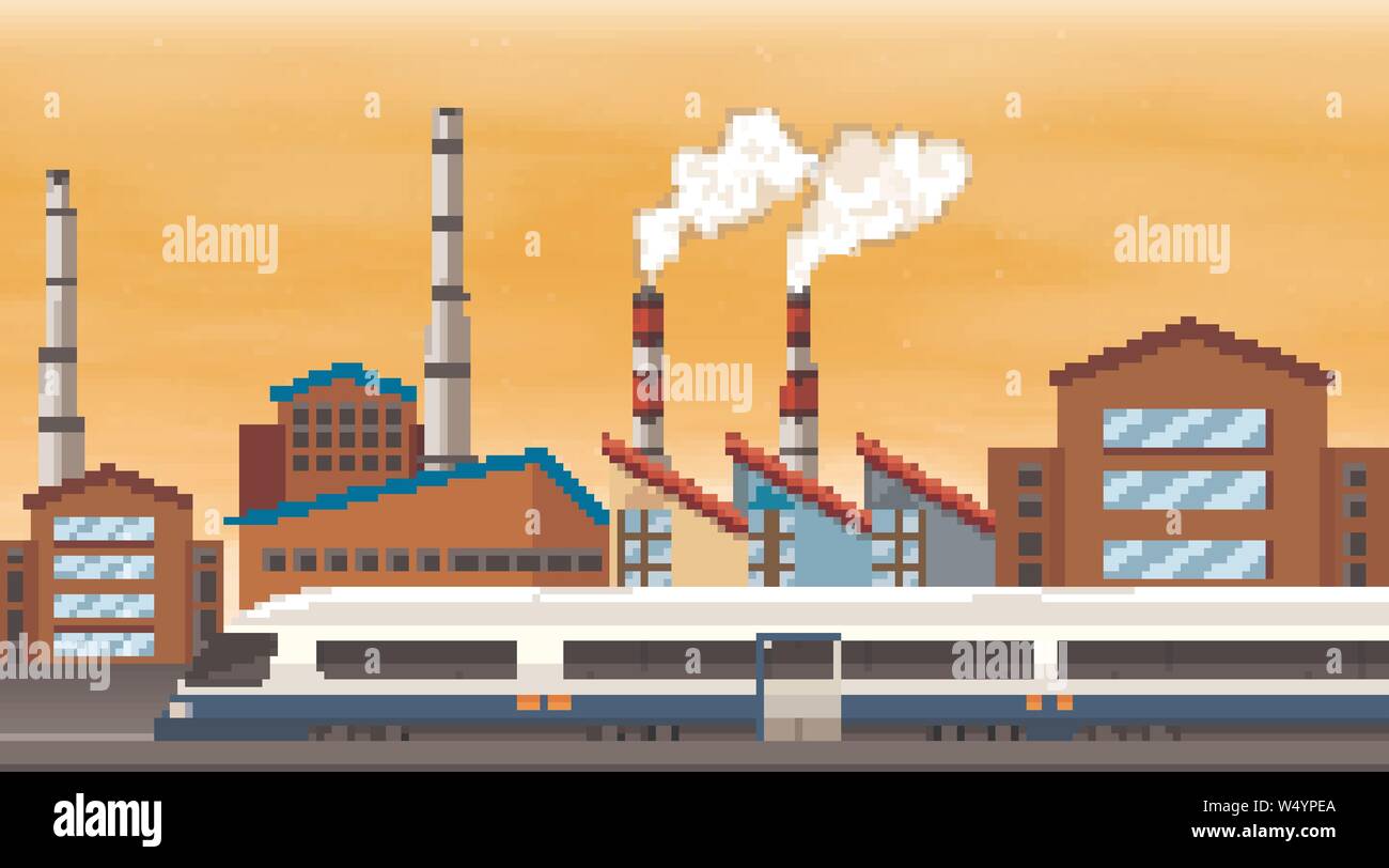 Pollution from factory theme scene in nature illustration Stock Vector ...