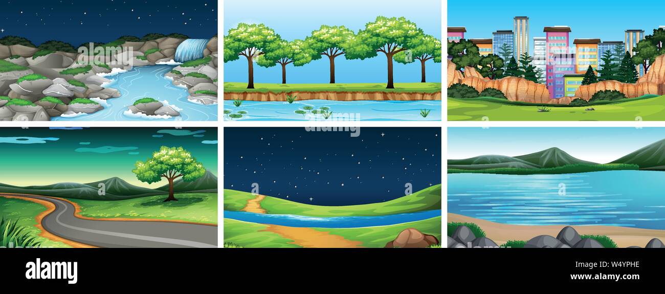 Sets of different backgrounds illustration Stock Vector Image & Art - Alamy