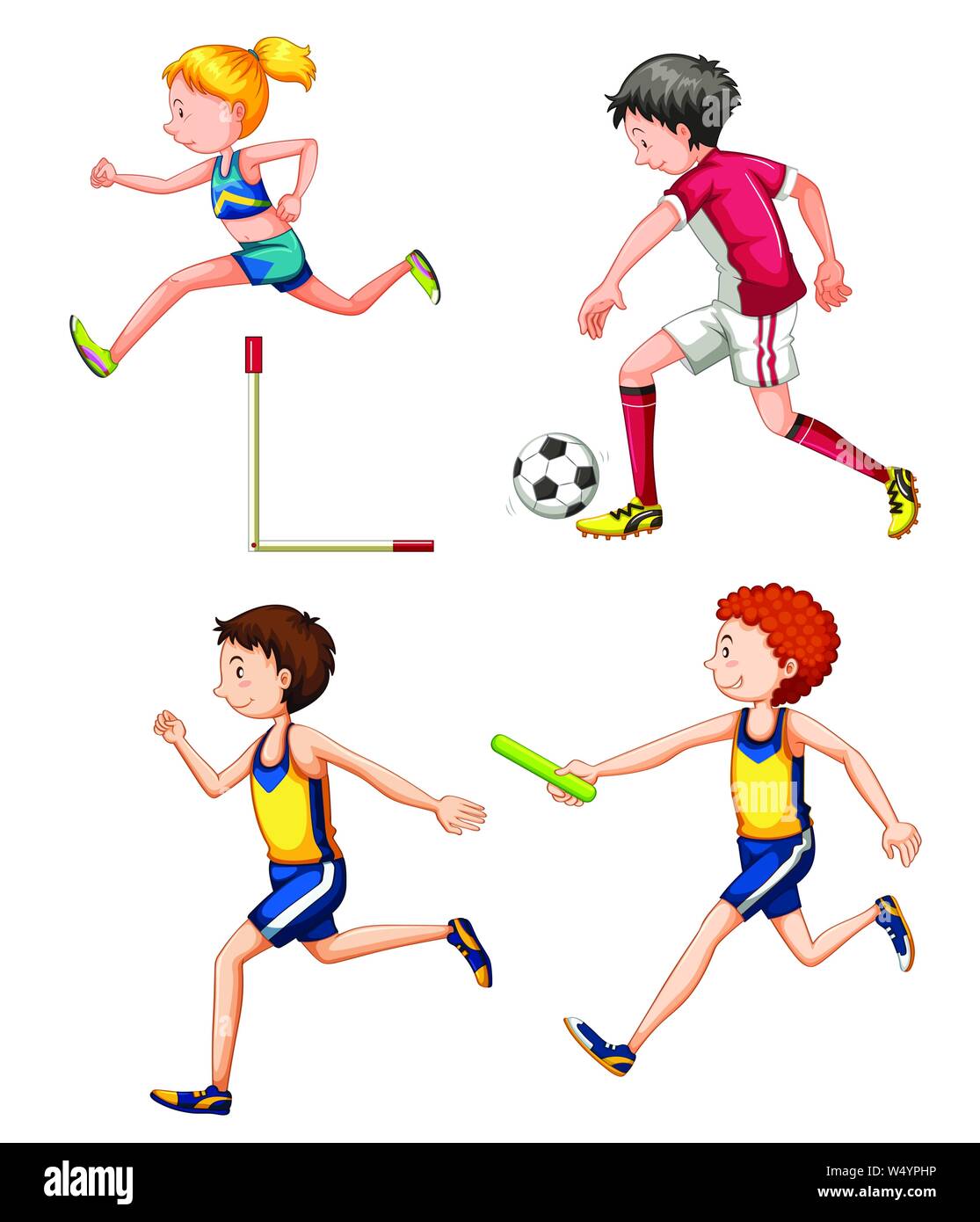 Sporting kids Stock Vector Images - Alamy