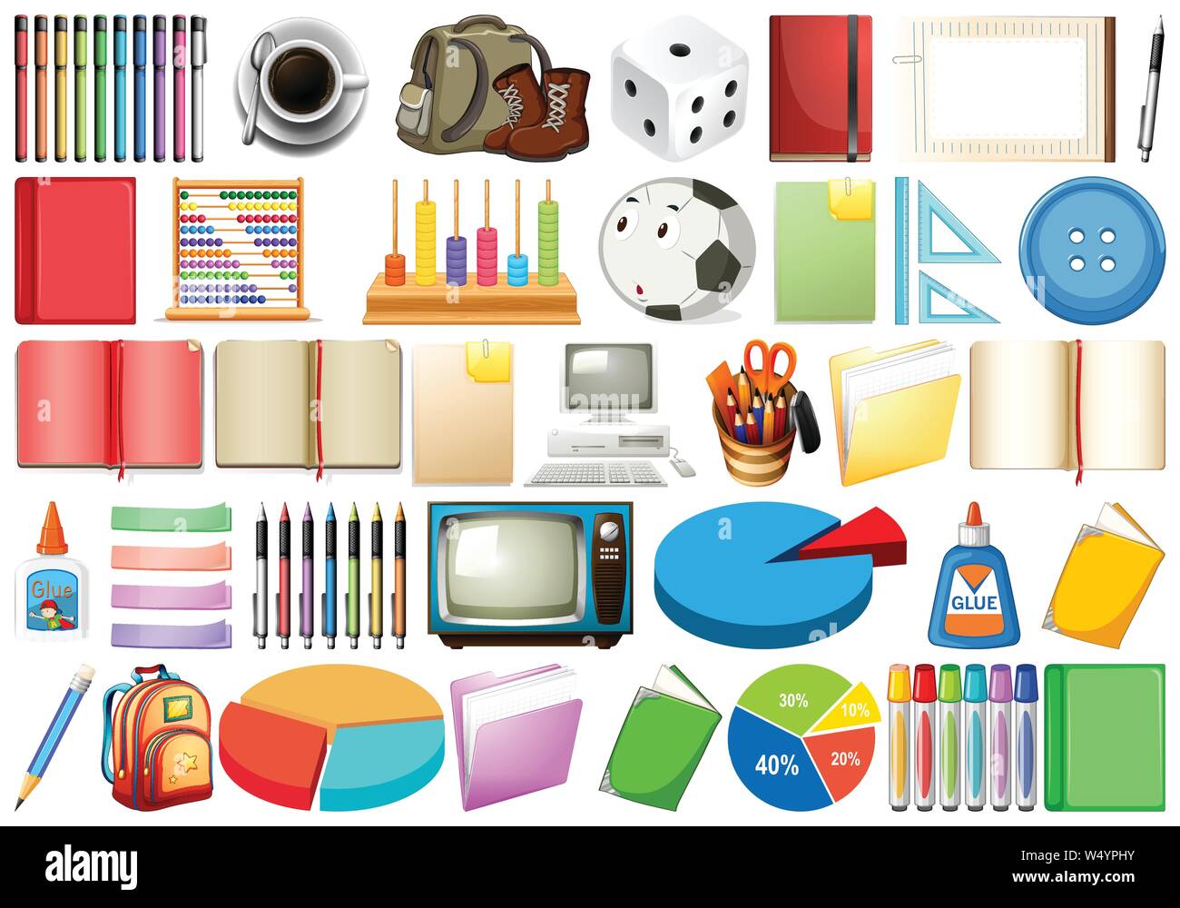 Set of different objects illustration Stock Vector Image & Art - Alamy