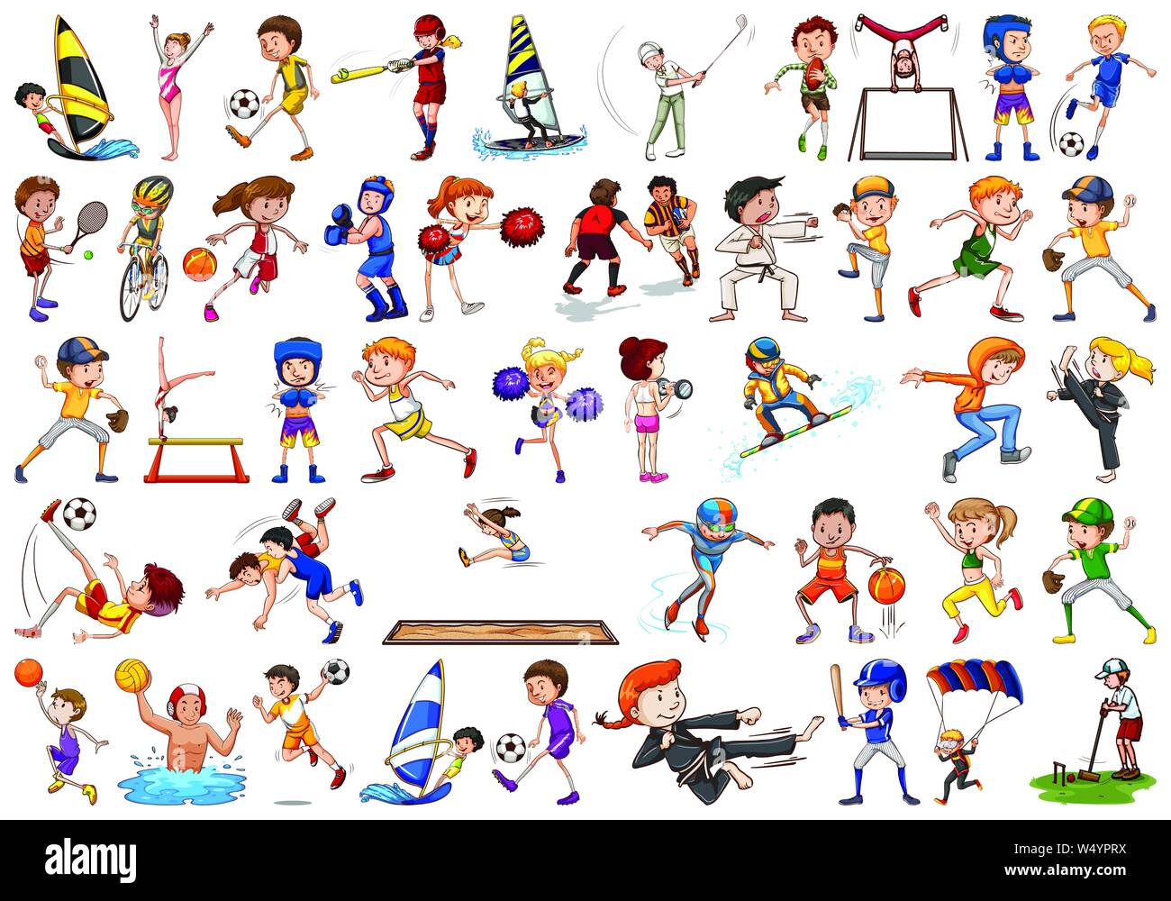 Set of different sport people illustration Stock Vector Image & Art - Alamy