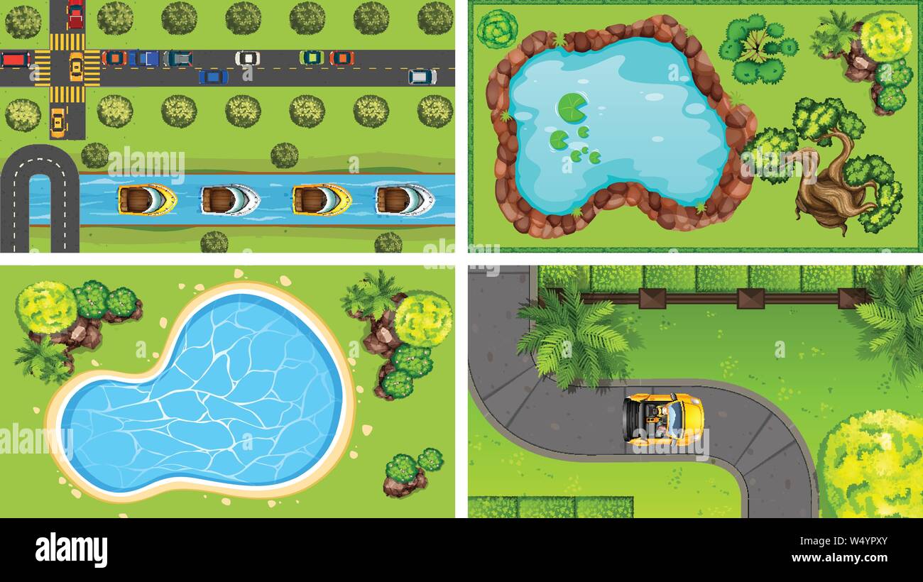 Aerial view natural pool Stock Vector Images - Alamy Aerial view natural pool Stock Vector Images - Alamy