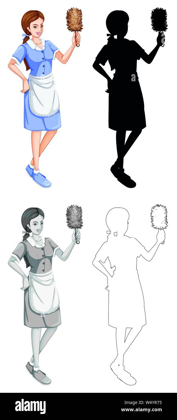 Set of differet style maids illustration Stock Vector Image & Art - Alamy