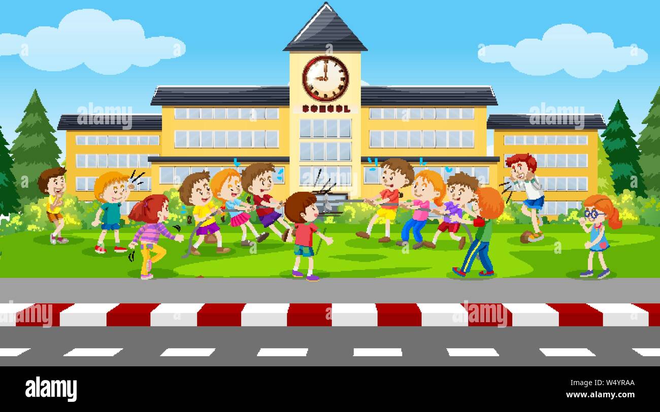 Set of scenes in nature setting illustration Stock Vector Image & Art ...