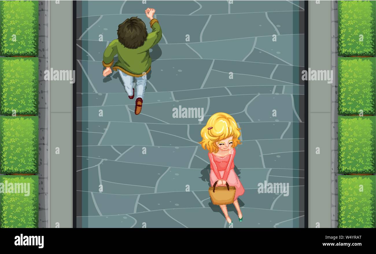 People on path Stock Vector Images - Alamy