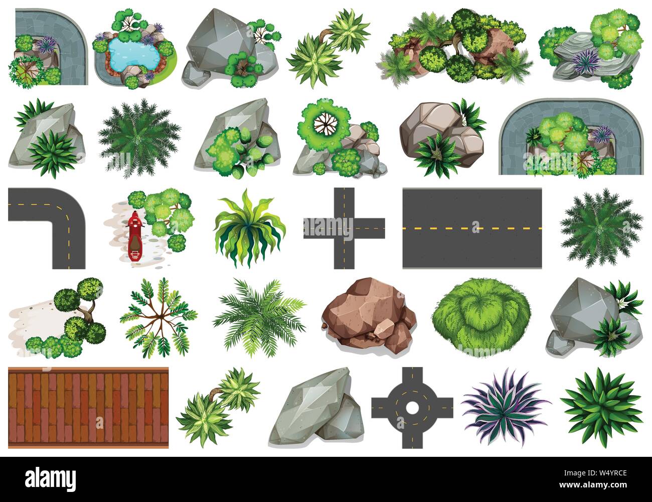 Set of different nature objects illustration Stock Vector Image & Art ...