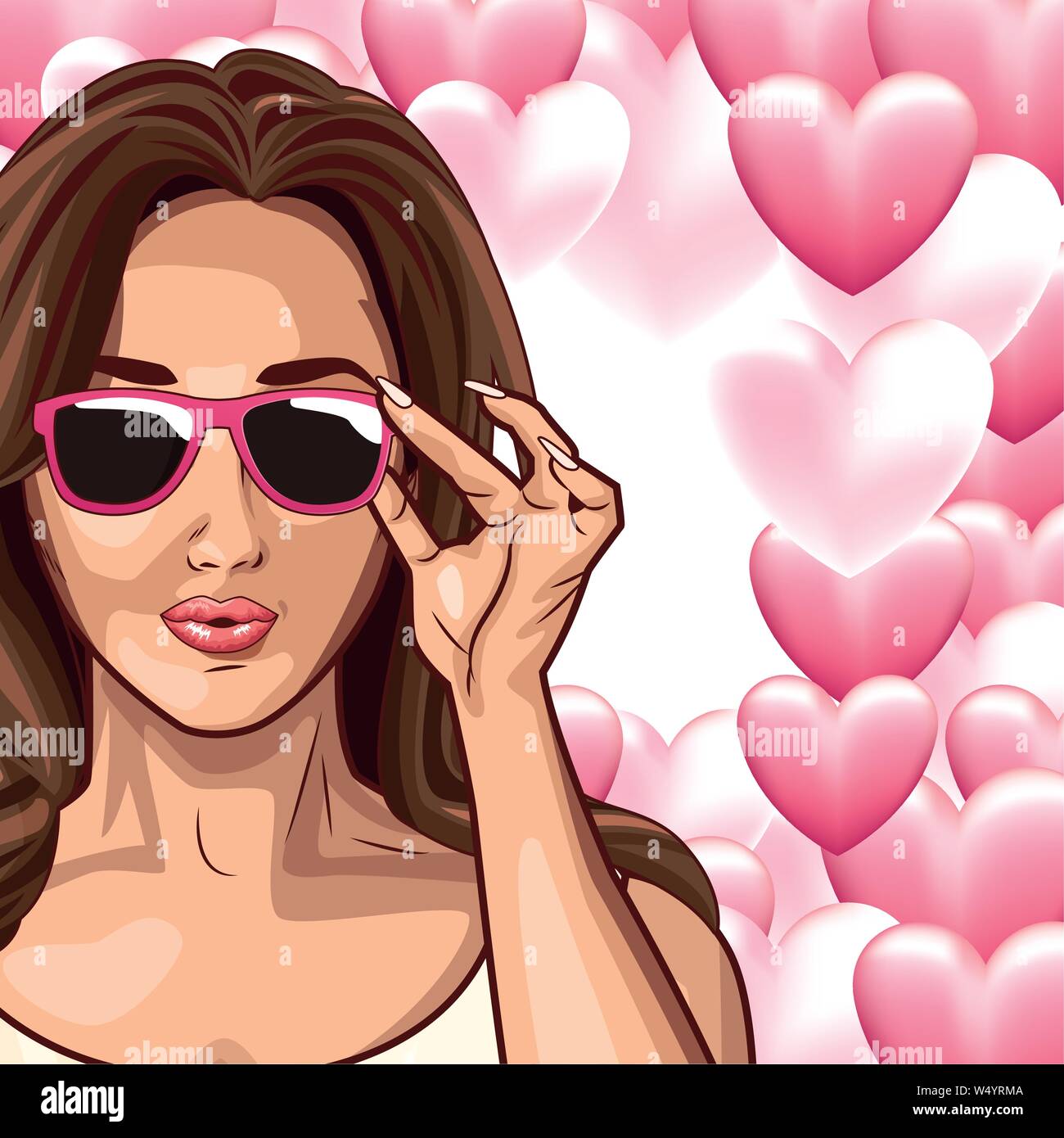 Pop art beautiful woman cartoon Stock Vector Image & Art - Alamy