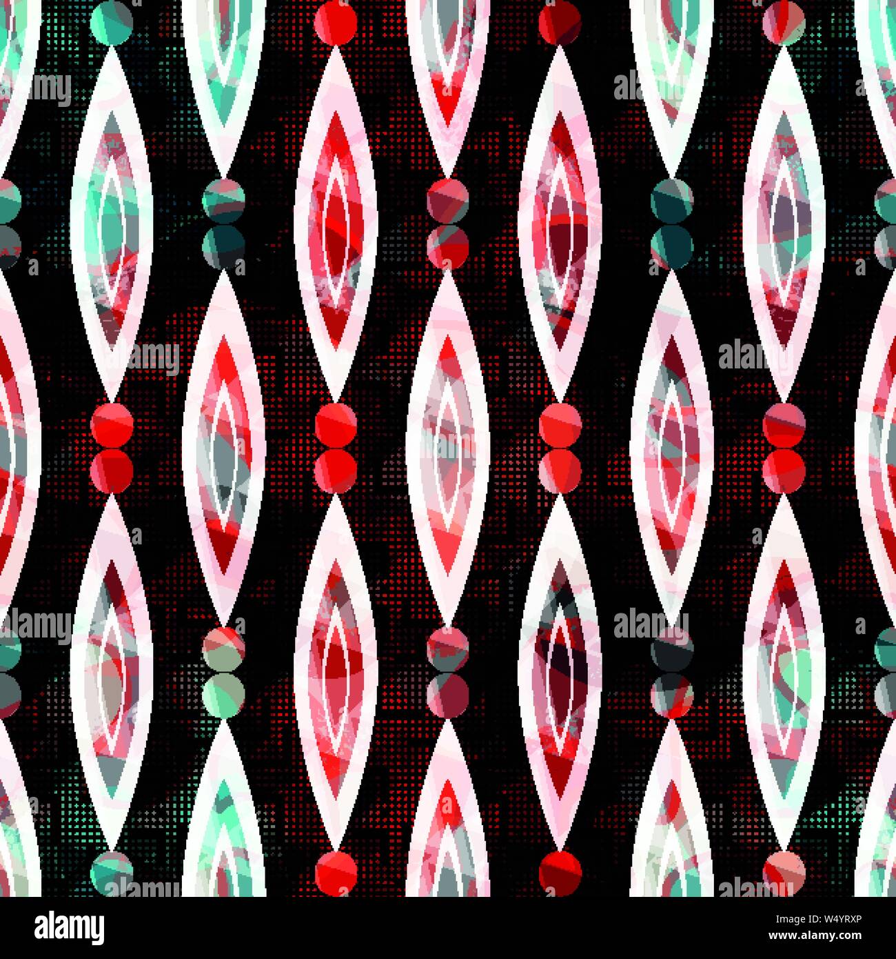 Abstract geometric elements on a black background seamless pattern ...