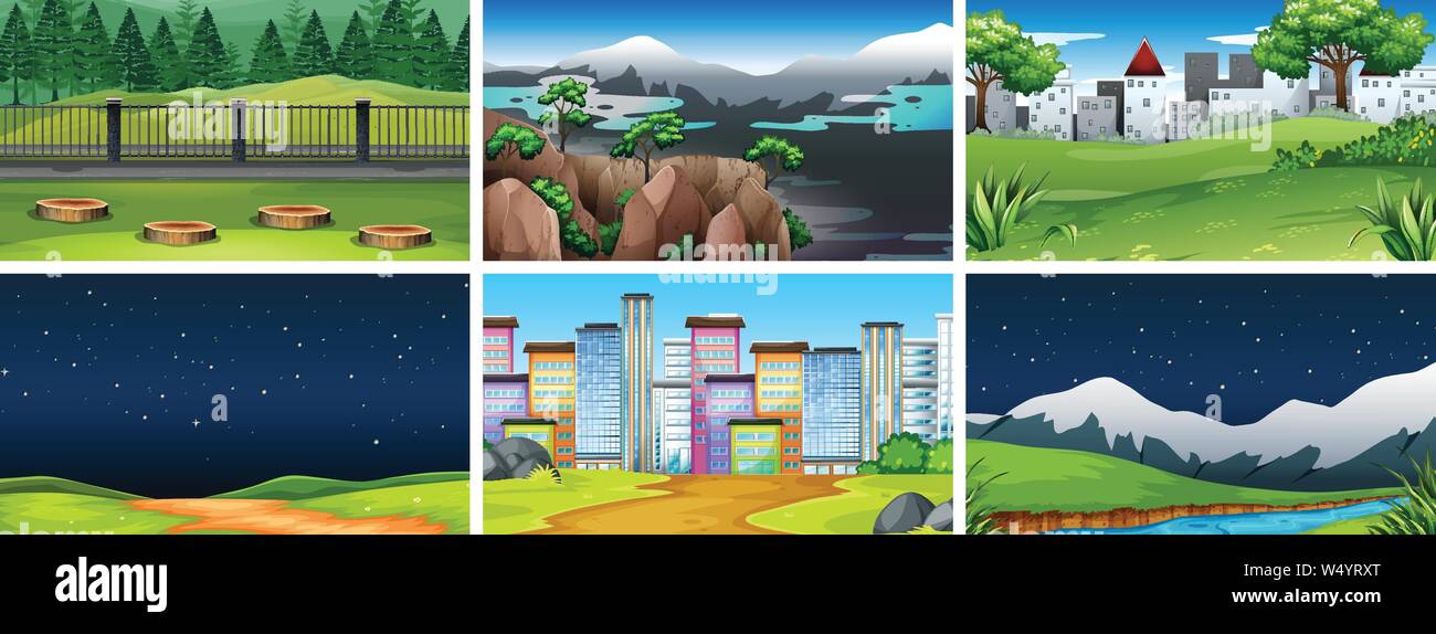 Set of different backgrounds illustration Stock Vector Image & Art - Alamy