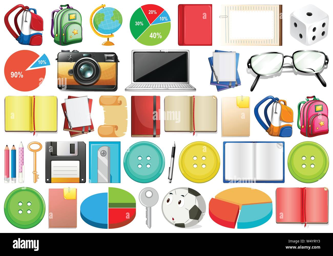 Set of different objects illustration Stock Vector Image & Art - Alamy