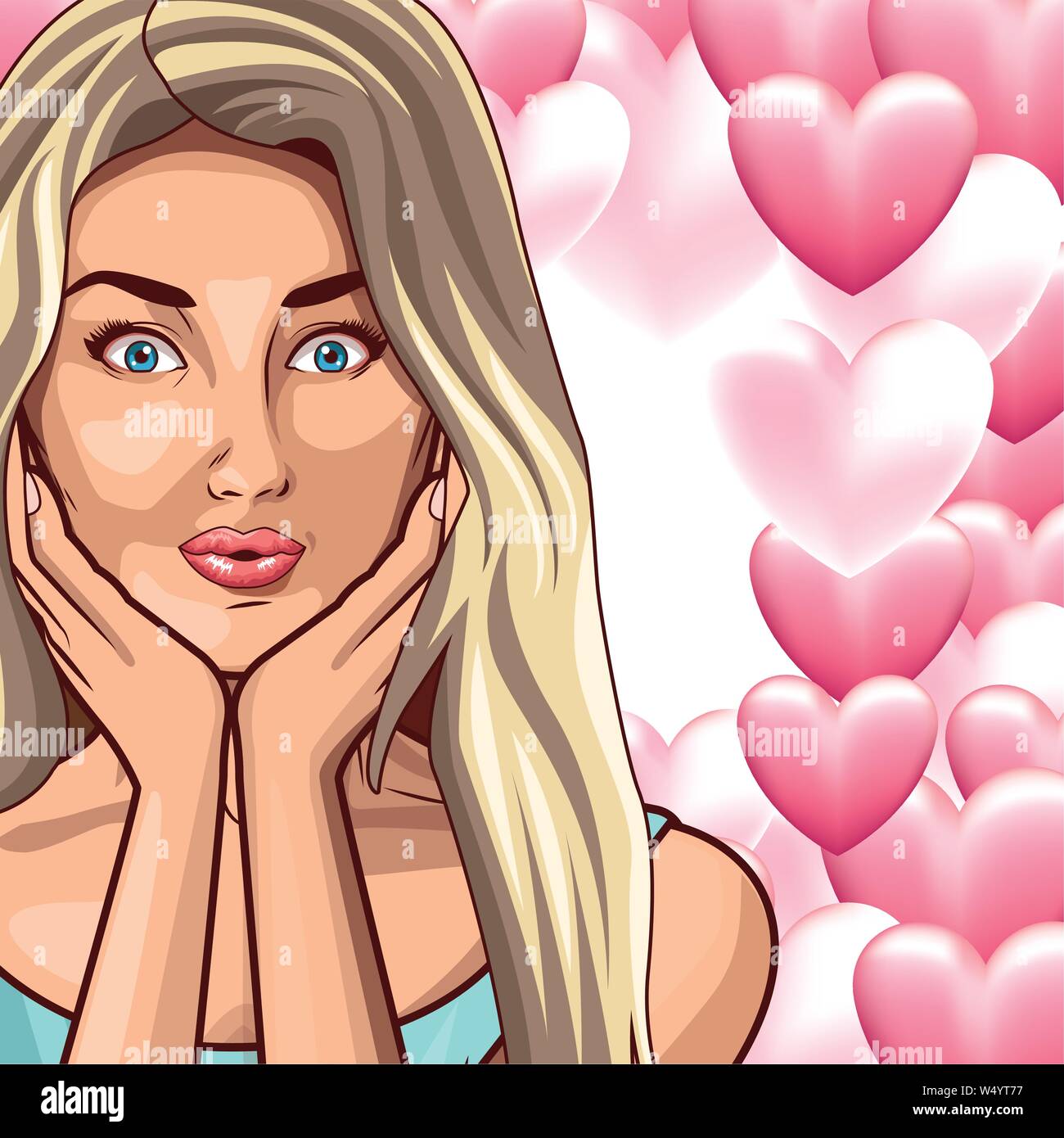 Pop art beautiful woman cartoon Stock Vector Image & Art - Alamy