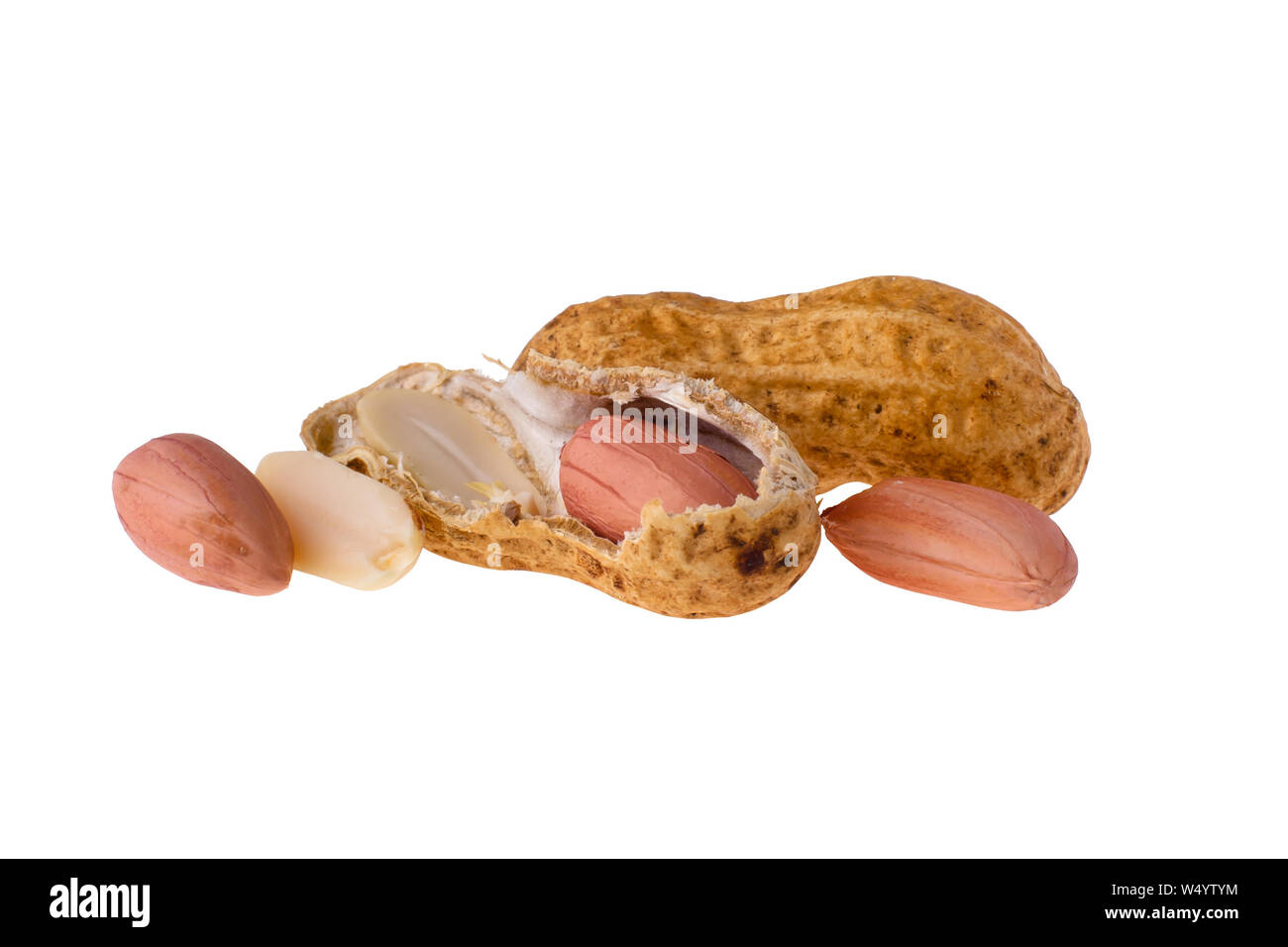 peanuts in shell isolated on white background, closeup Stock Photo - Alamy