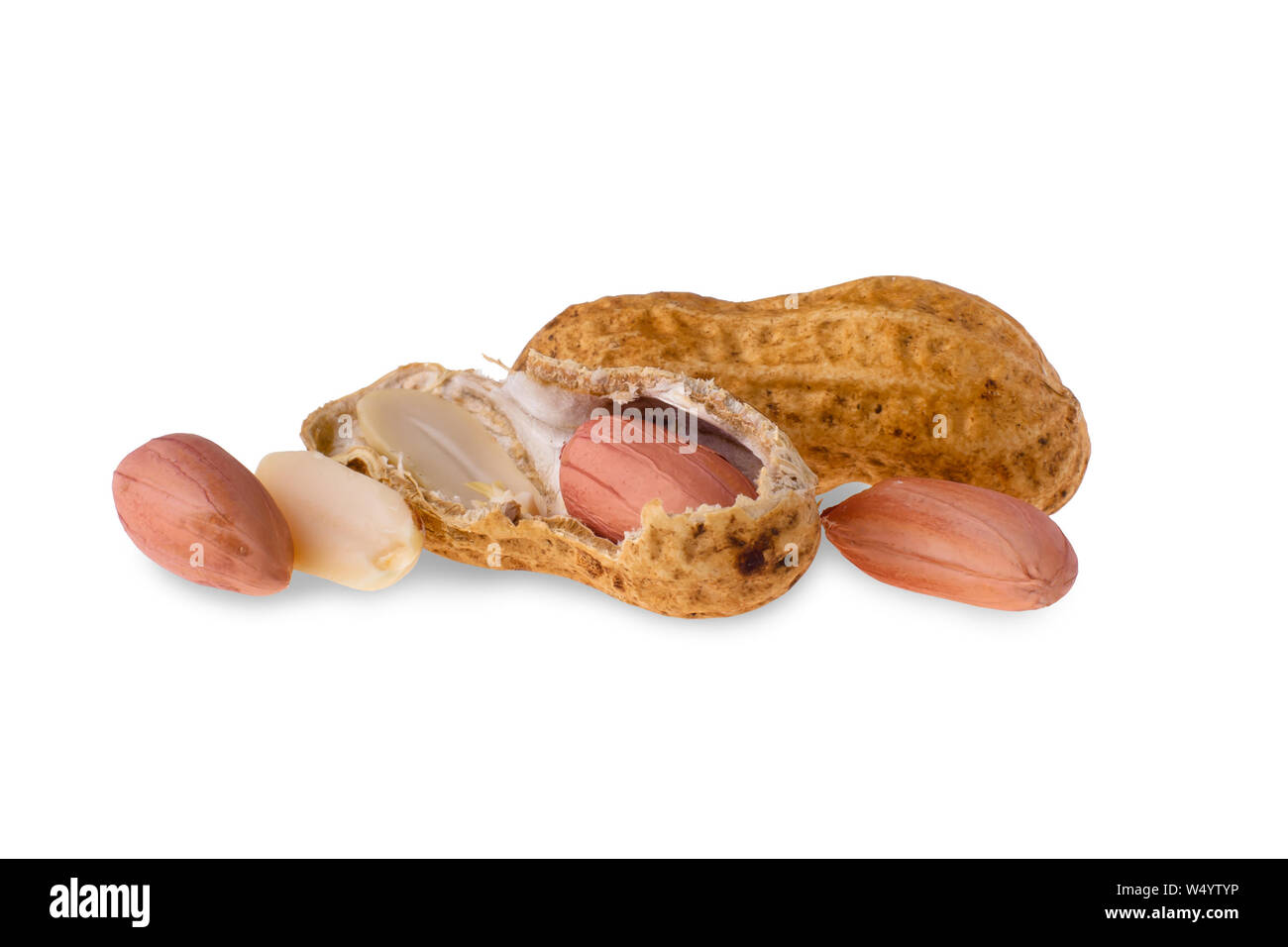 peanuts in shell isolated on white background, closeup Stock Photo - Alamy