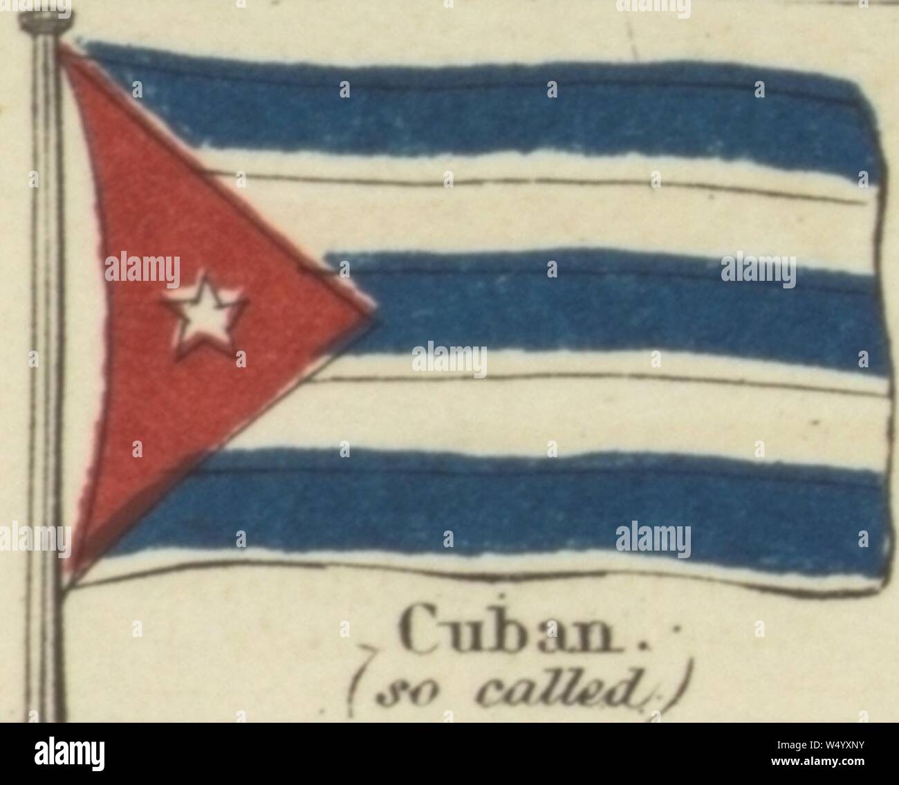 Cuban. Johnson's new chart of national emblems 1868 Stock Photo - Alamy