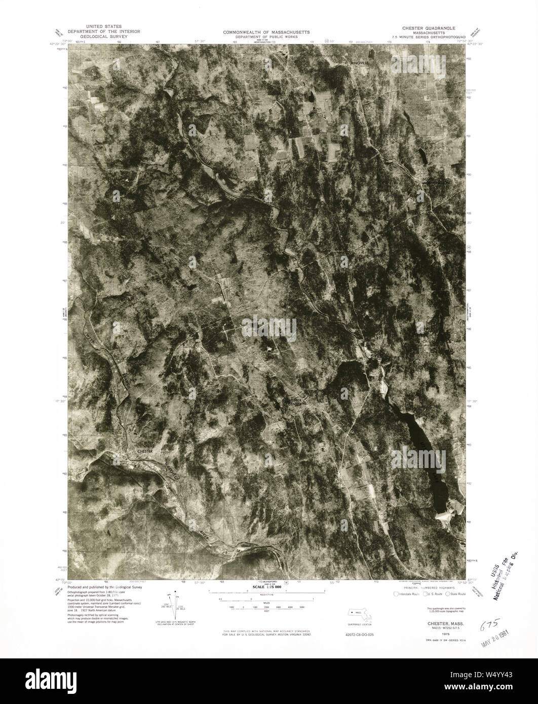 Massachusetts USGS Historical Topo Map MA Chester 350901 1975 25000 ...