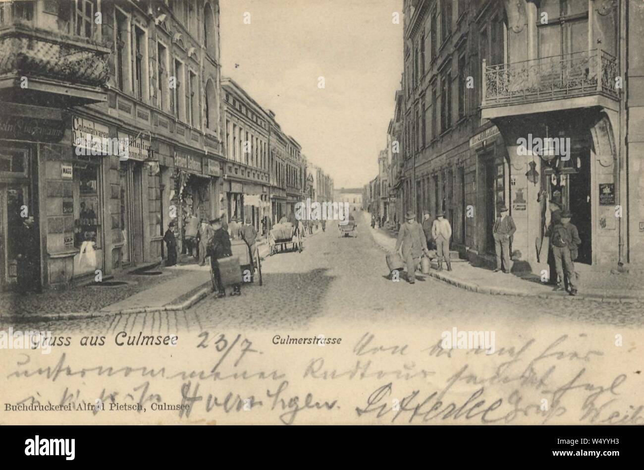 Culmsee, Westpreußen - Culmerstraße Stock Photo - Alamy
