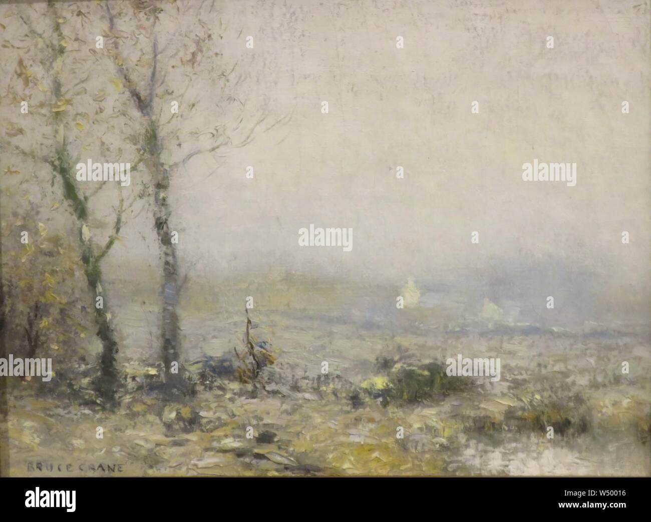 Frosted Fields by Bruce Crane Stock Photo - Alamy