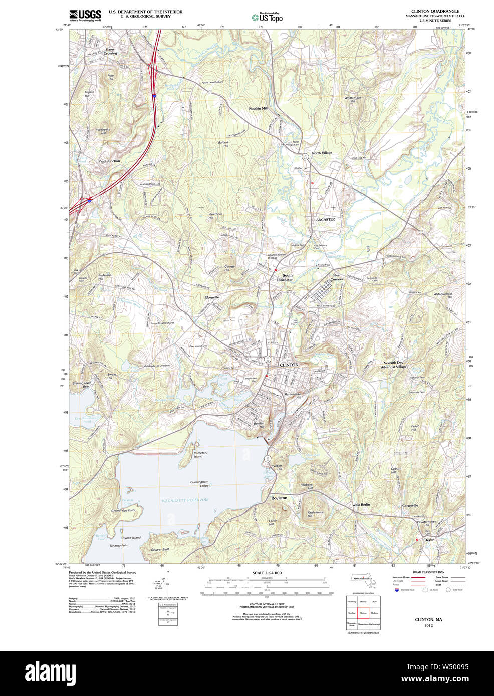 Massachusetts topographical map hi-res stock photography and images - Alamy