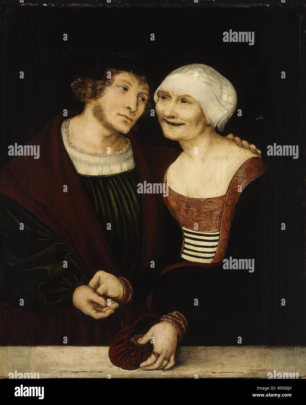 Amorous old woman and young man hi-res stock photography and images - Alamy