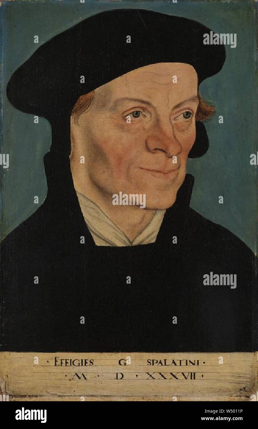 Lucas Cranach d.Ä. - Bildnis des Georg Spalatin, 1537 (Kunsthalle ...