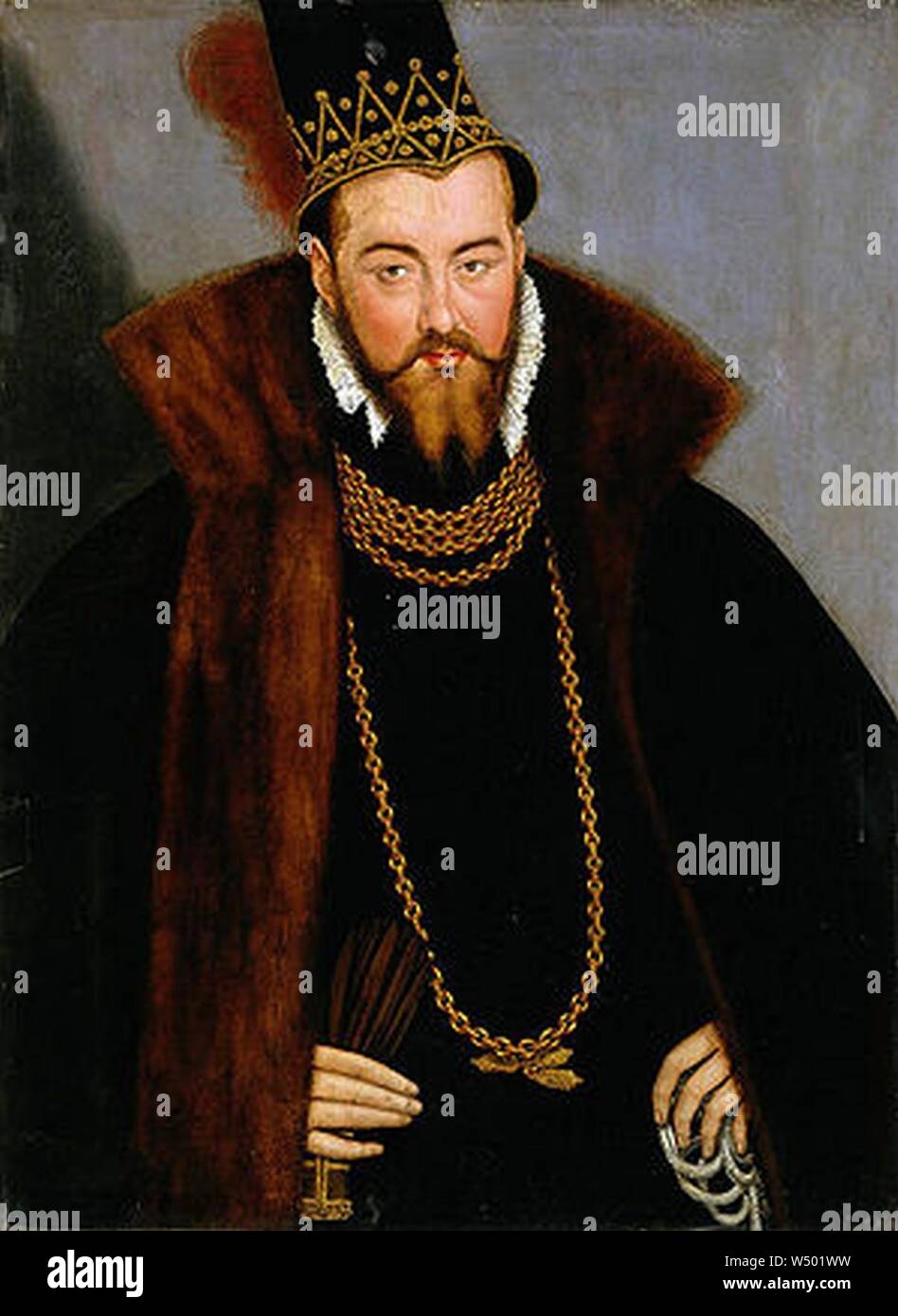 Markgraf Georg Friedrich (reg. 1557-1603) Gemälde von Lucas Cranach d ...