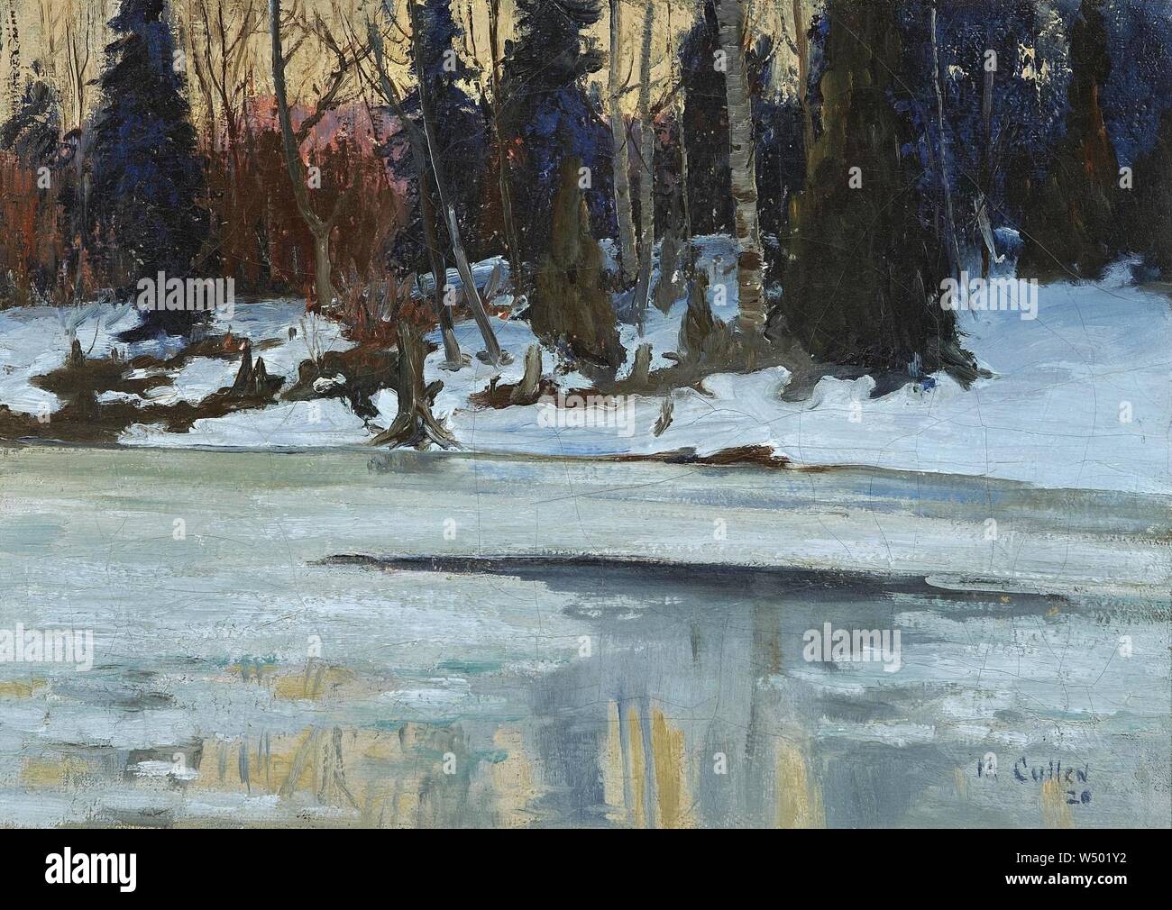 Maurice Galbraith Cullen - Winter Evening in the Laurentians (1920 ...