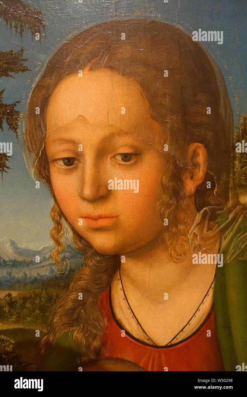 The Virgin with Child Eating Grapes, by Lucas Cranach the Elder, detail ...