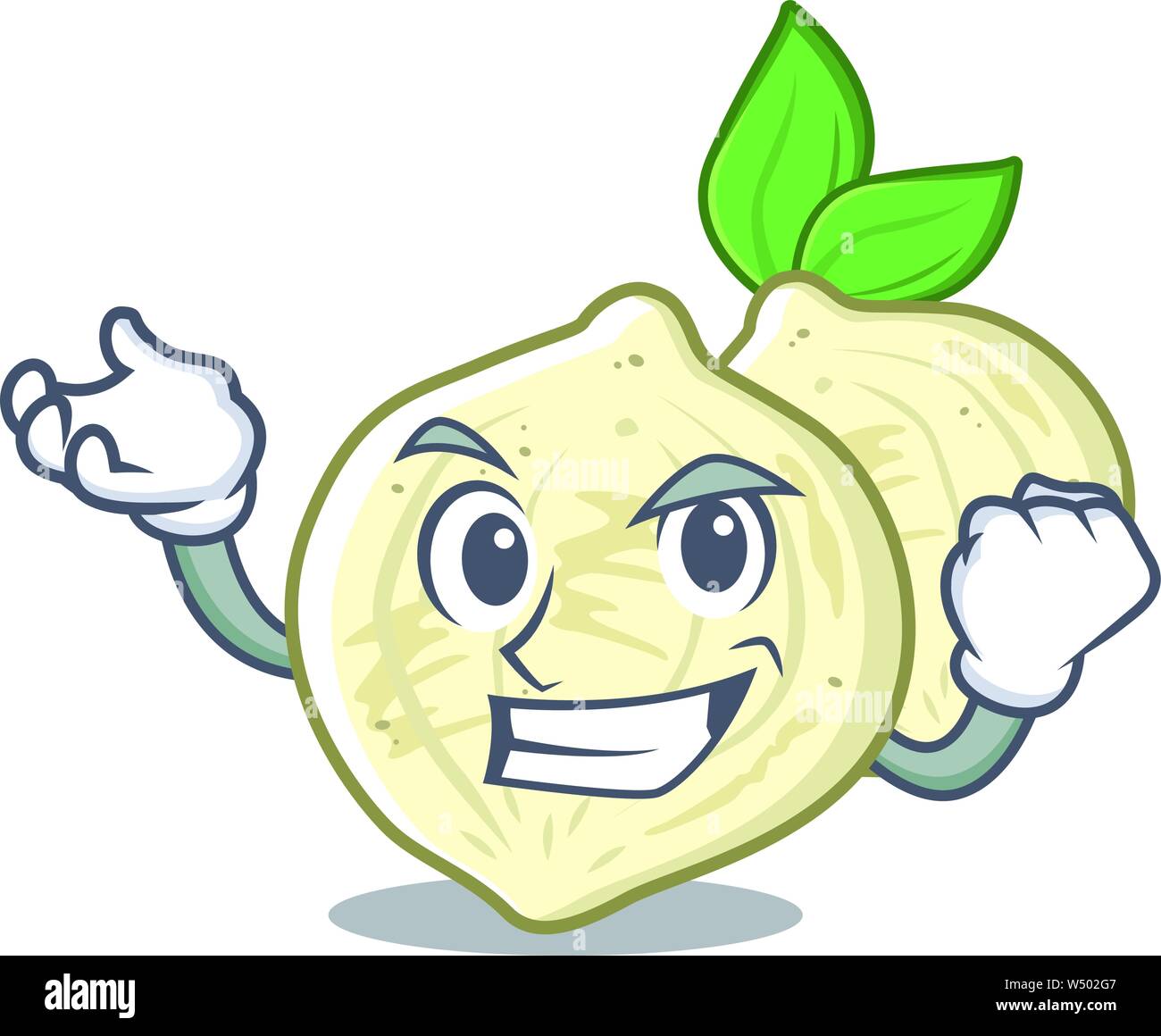 Successful jicama slices in a cartoon bowl vector illustration Stock ...